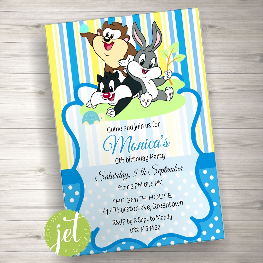 Editable Baby Animals Invitation, Party Invite, Baby Animals Invite ...