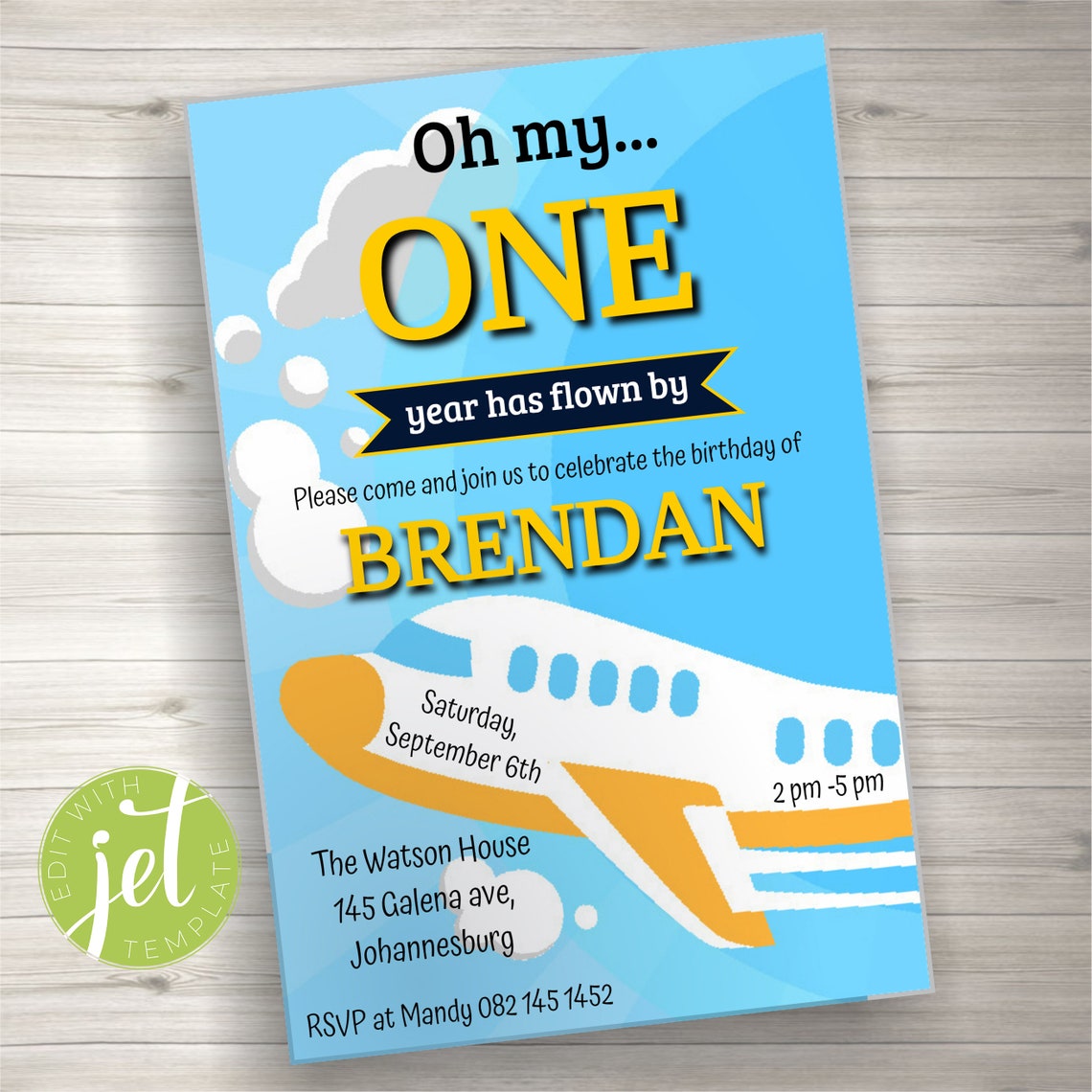Editable Airplane Invitation Printable Airplane Invitation - Etsy