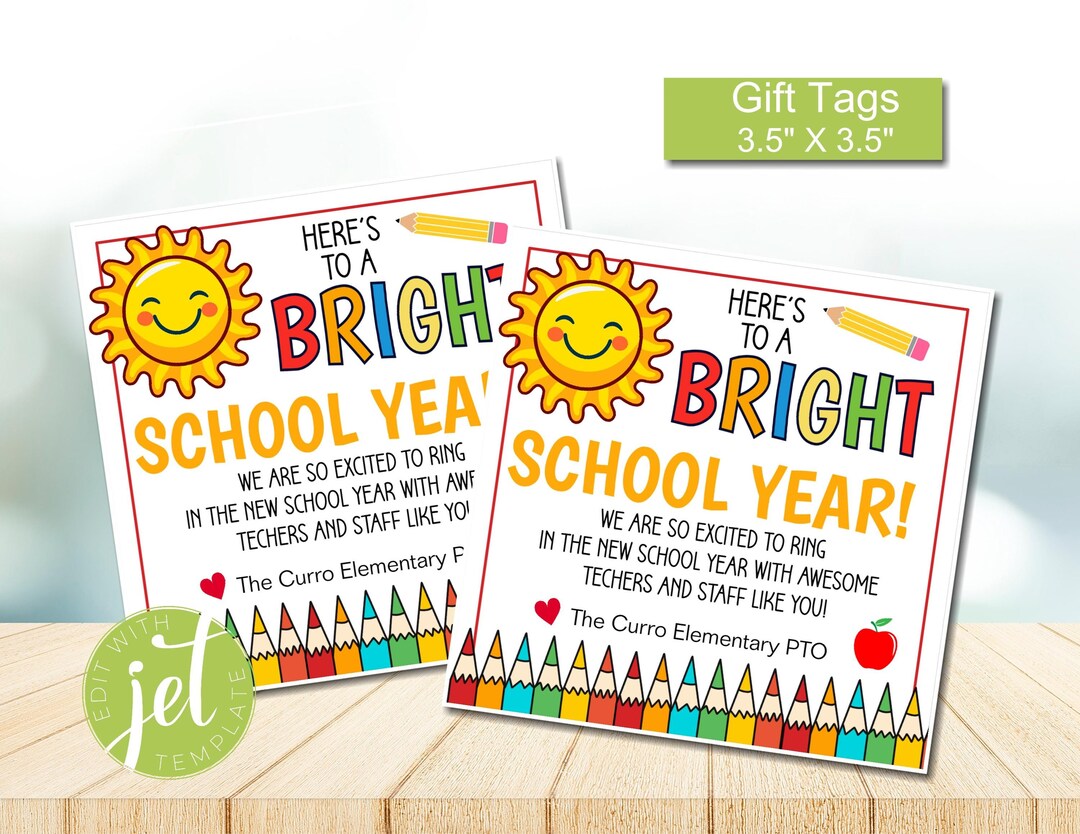 EDITABLE Bright School Year First Day of School Back to School Teacher ...