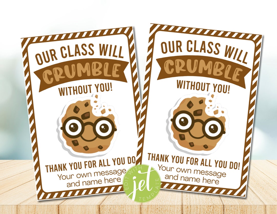 Editable Teacher Appreciation Gift ,printable Cookie Tags ,teacher ...