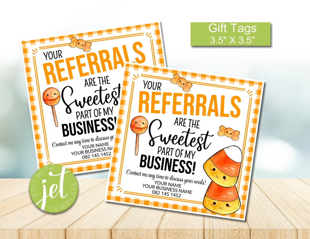 Editable Halloween Realtor Gift Tags Candy Sweetest Part of - Etsy