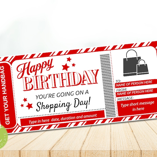 Girls Day Out Voucher Template - Etsy