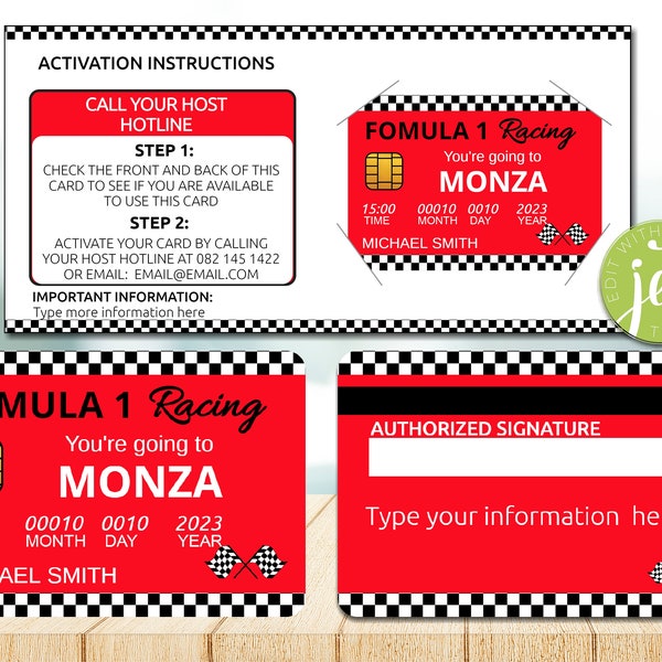 Formula 1 Voucher - Etsy