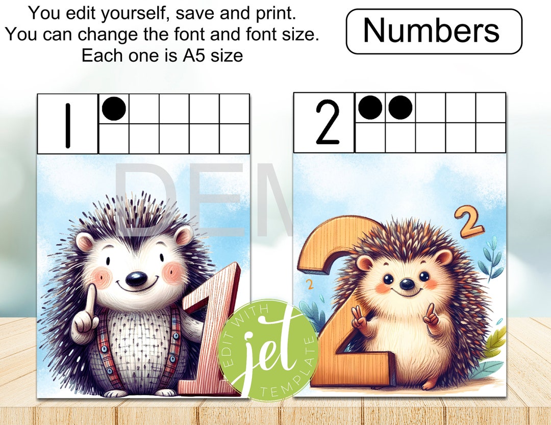 Carteles de números editables en el aula 0-10, carteles de clase de ...
