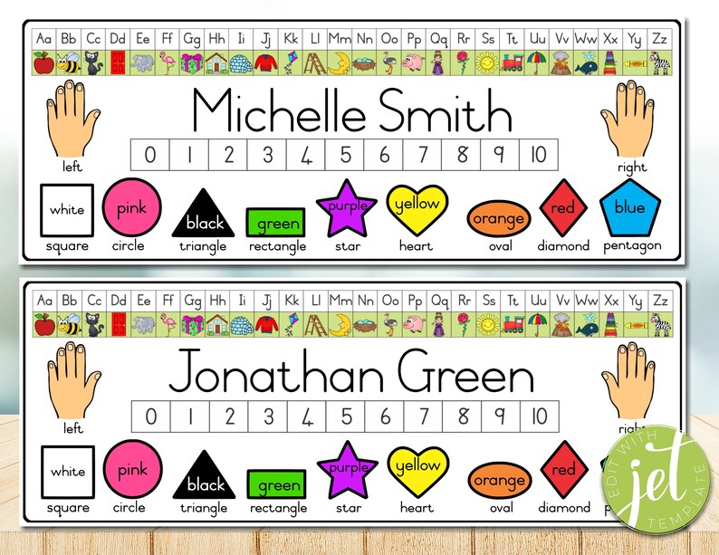Editable Student Desk Plates Student Name Cards Student Desk - Etsy
