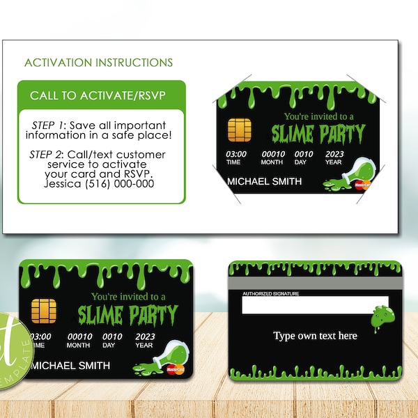 Credit Card Invitation - Etsy