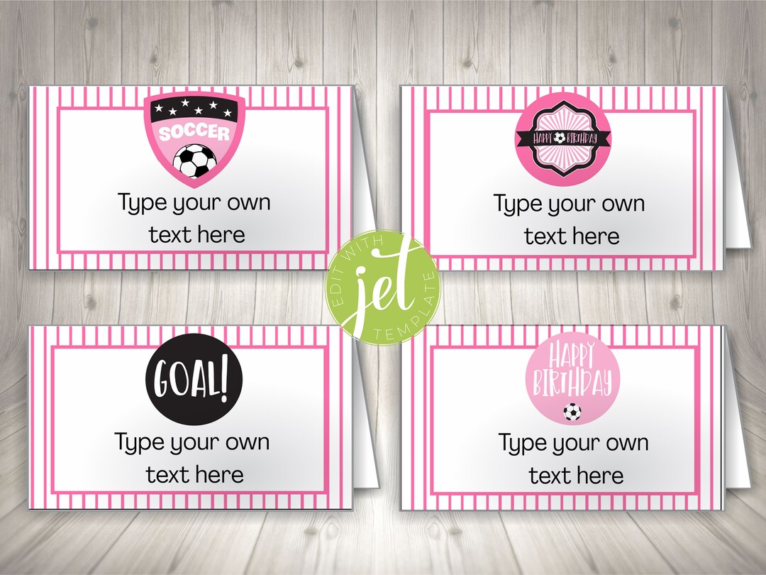 Editable Soccer Party Food Labels Girls Soccer Theme Party - Etsy