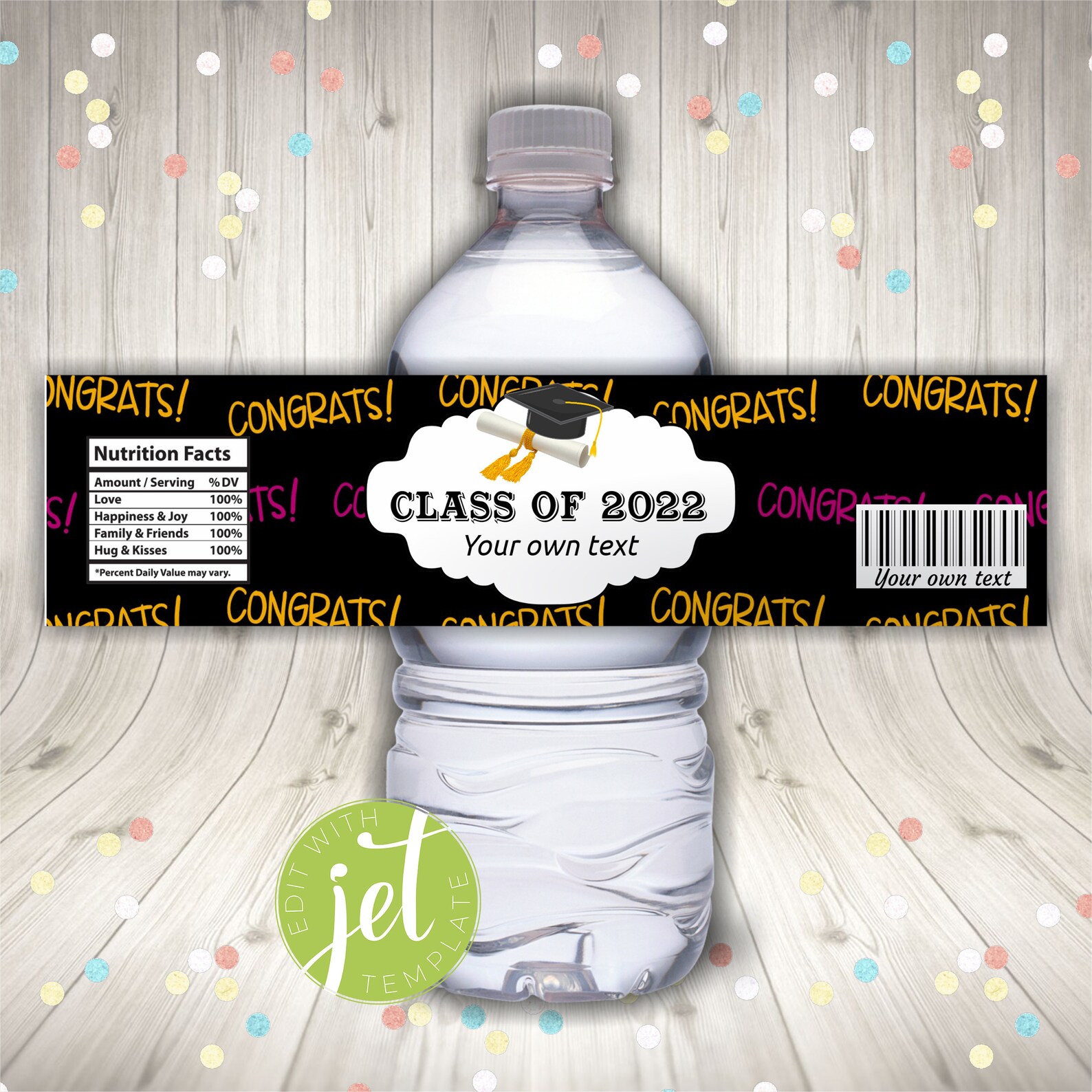 Editable Graduation Bottle Label Graduation Bottle Labels - Etsy