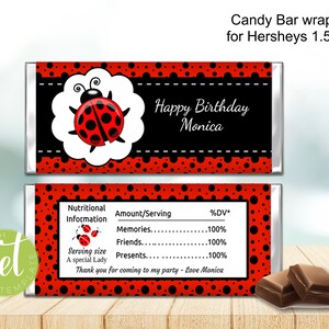 Editable Happy Birthday Candy Wrapper Hershey Wrapper - Etsy
