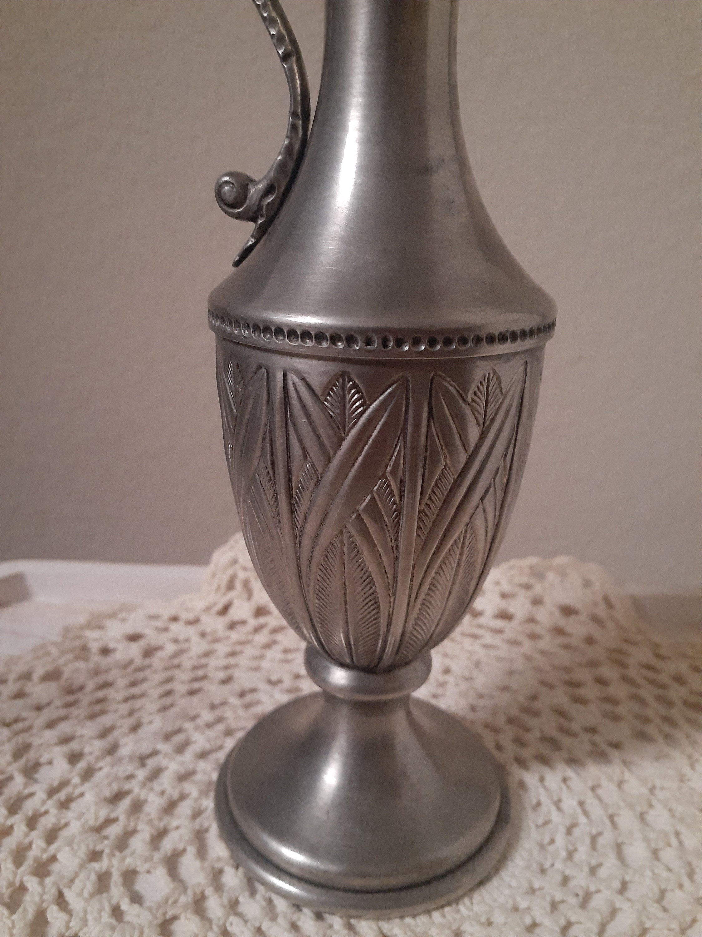 Frieling-zinn Germany Pewter Pitcher Vase Guetezeichen Zinngerät Ral - Etsy