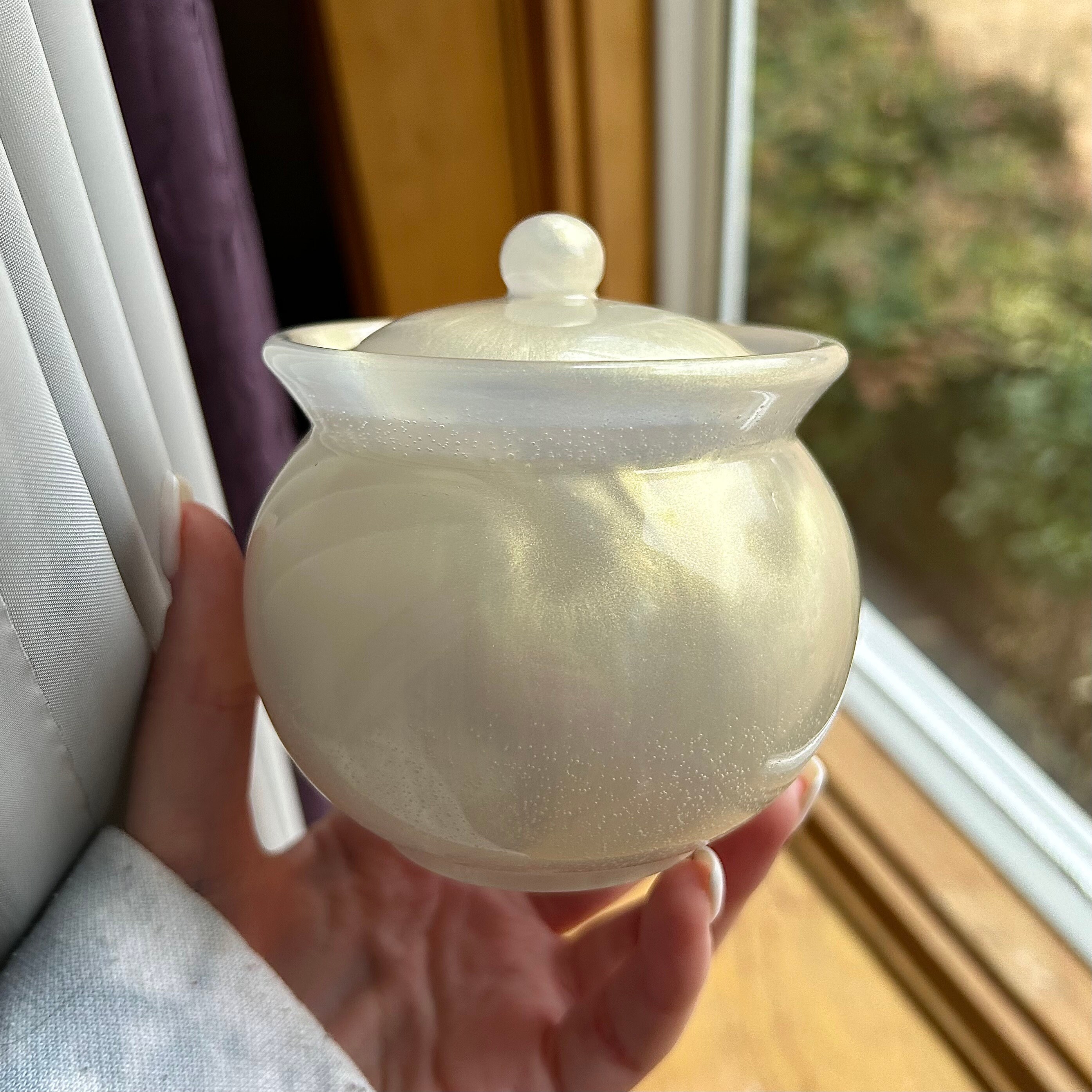 Shimmery Metallic Resin Trinket Jar - Etsy