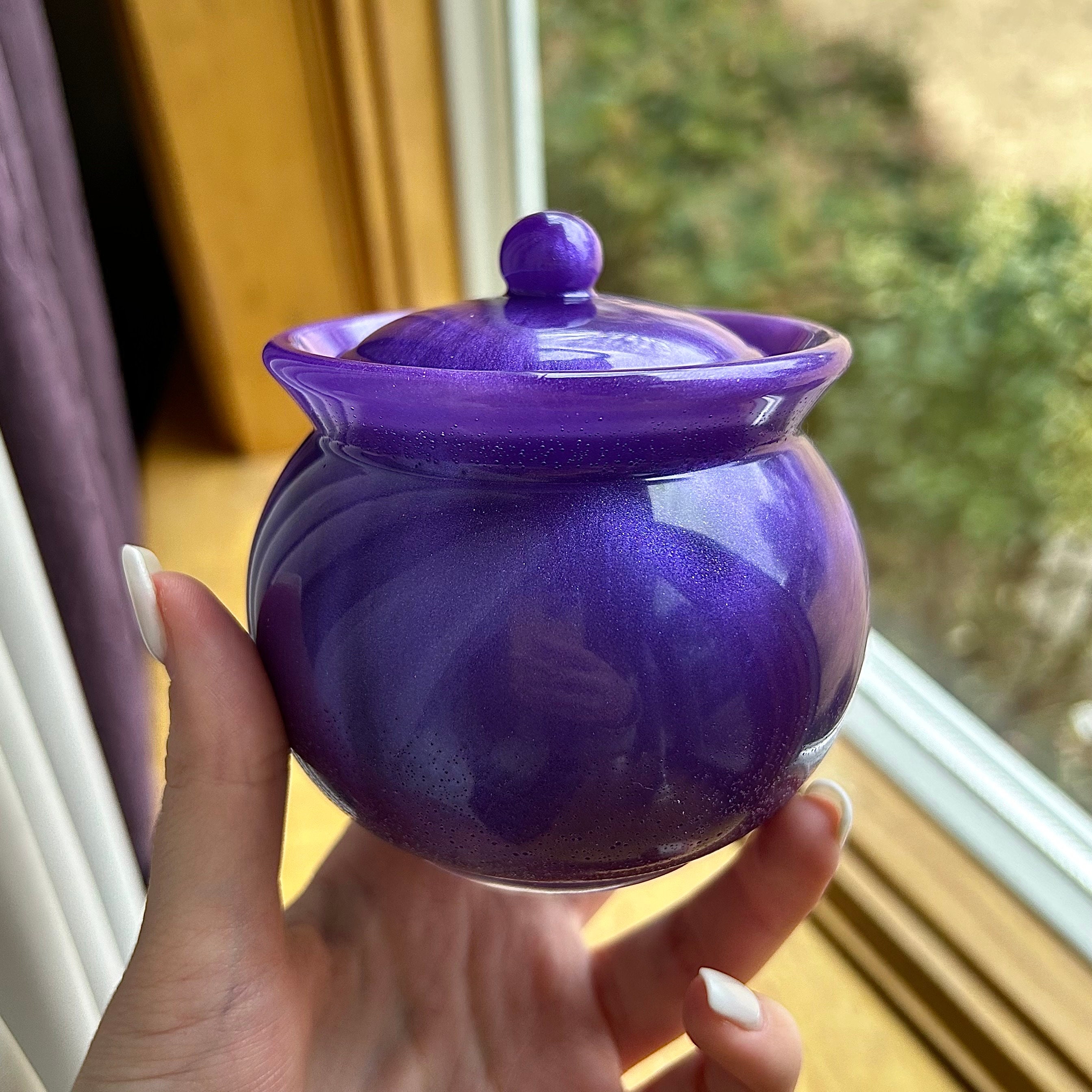 Shimmery Metallic Resin Trinket Jar - Etsy