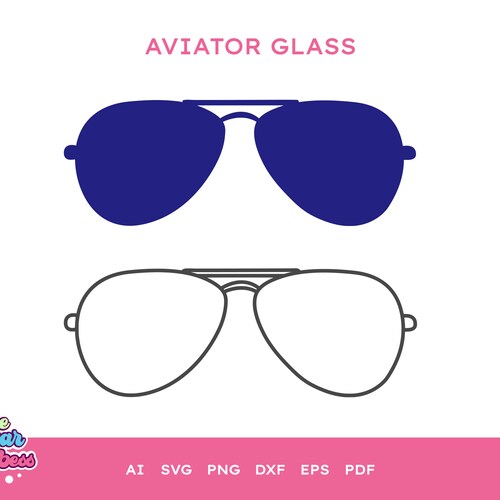 Aviator Sunglasses SVG Aviators SVG Sunglasses Silhouette - Etsy