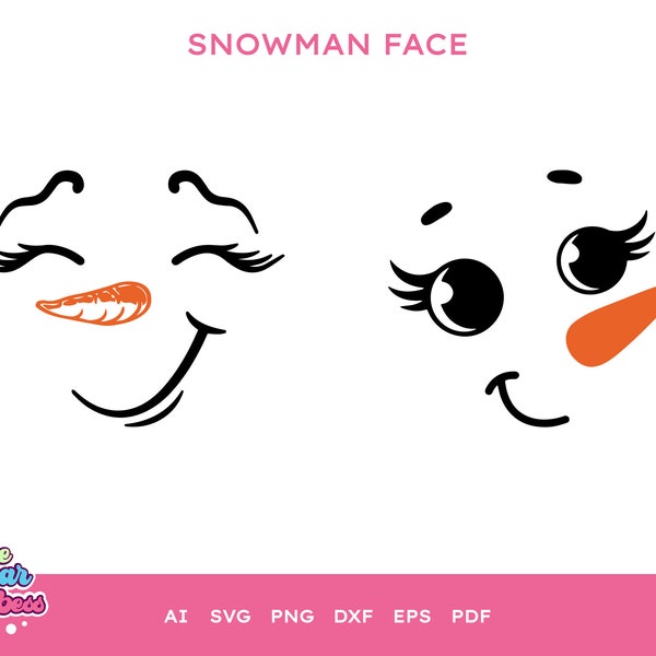 Frosty Face Svg - Etsy