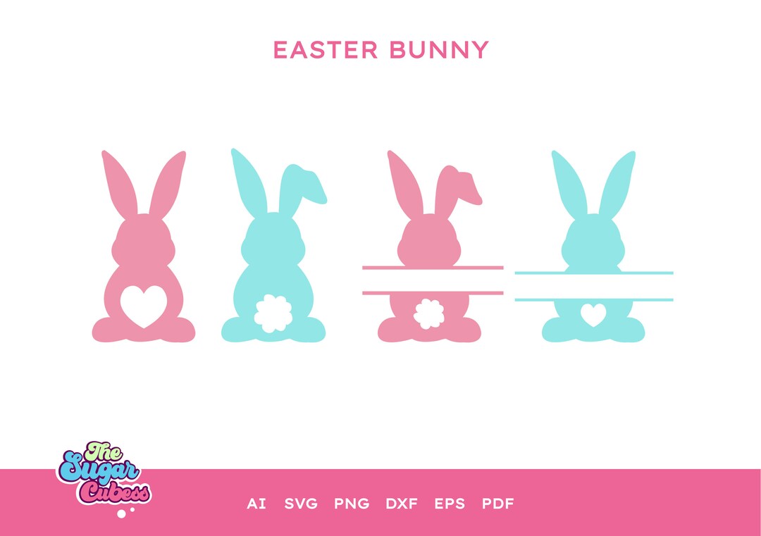 Bunny Monogram SVG ,bunny Svg, Rabbit Svg Silhouette, Bunny Silhouette ...