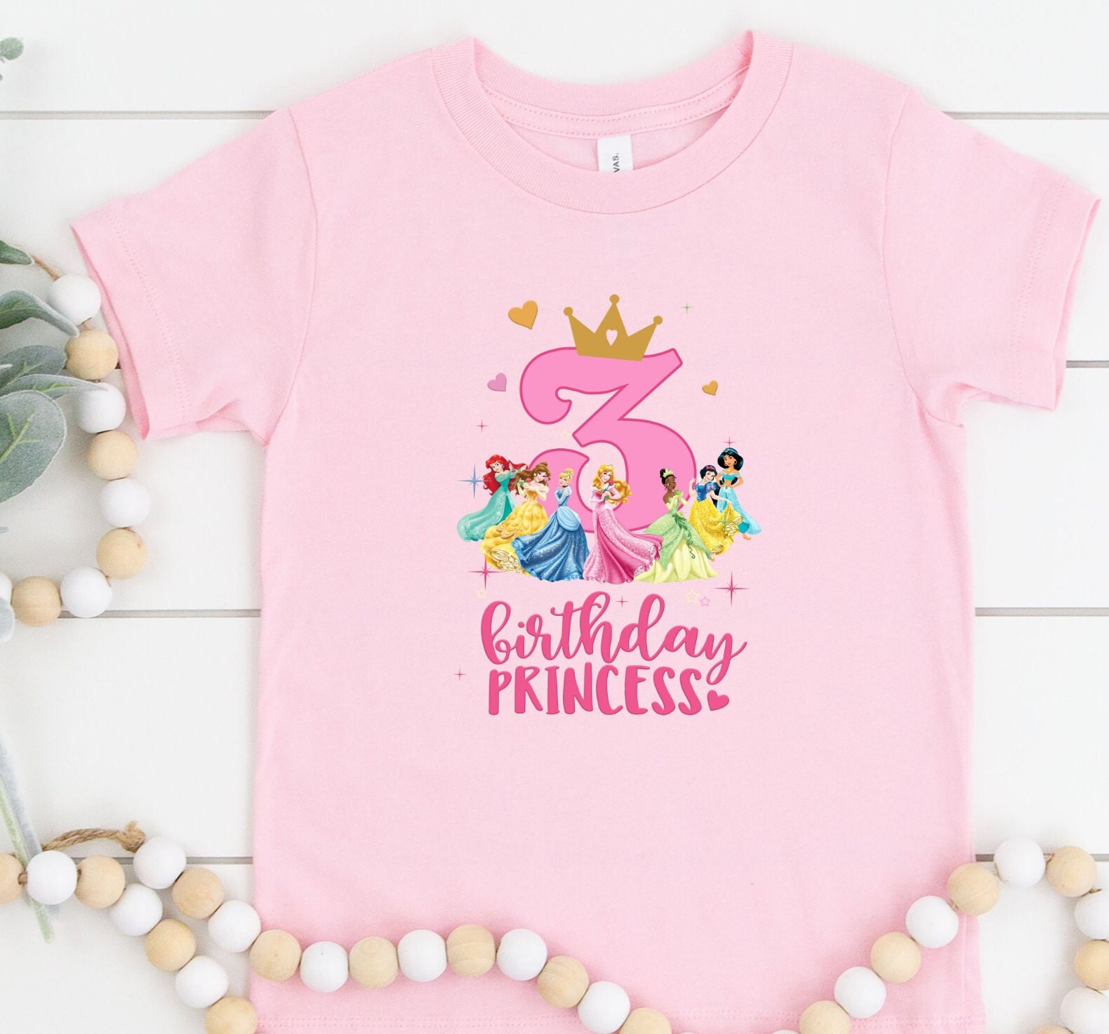 Disney Princess Birthday Shirt Disney Birthday Shirt Girl - Etsy