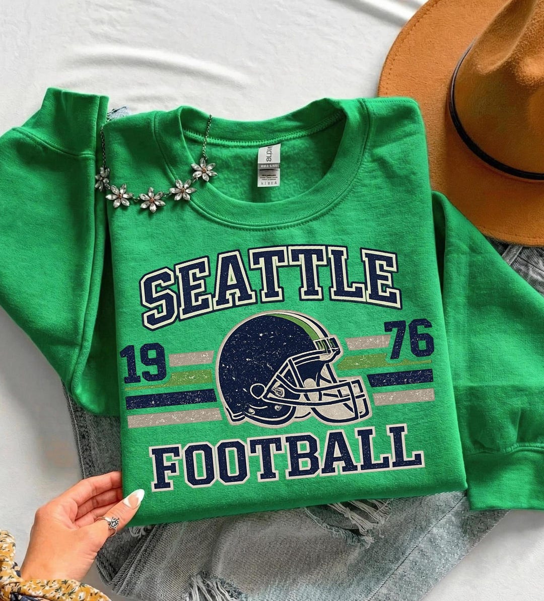 Seattle Football Sweatshirt, Seattle Fan Crewneck, Game Day Pullover ...