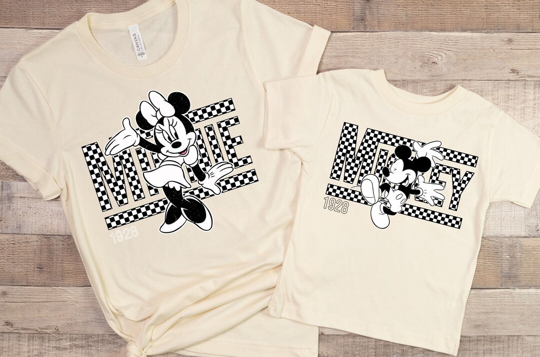 Retro Disney Shirts, Mickey Checkered Shirt, Disney Family Shirts ...