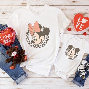 Retro Disney Shirts, Mickey Checkered Shirt, Disney Family Shirts ...