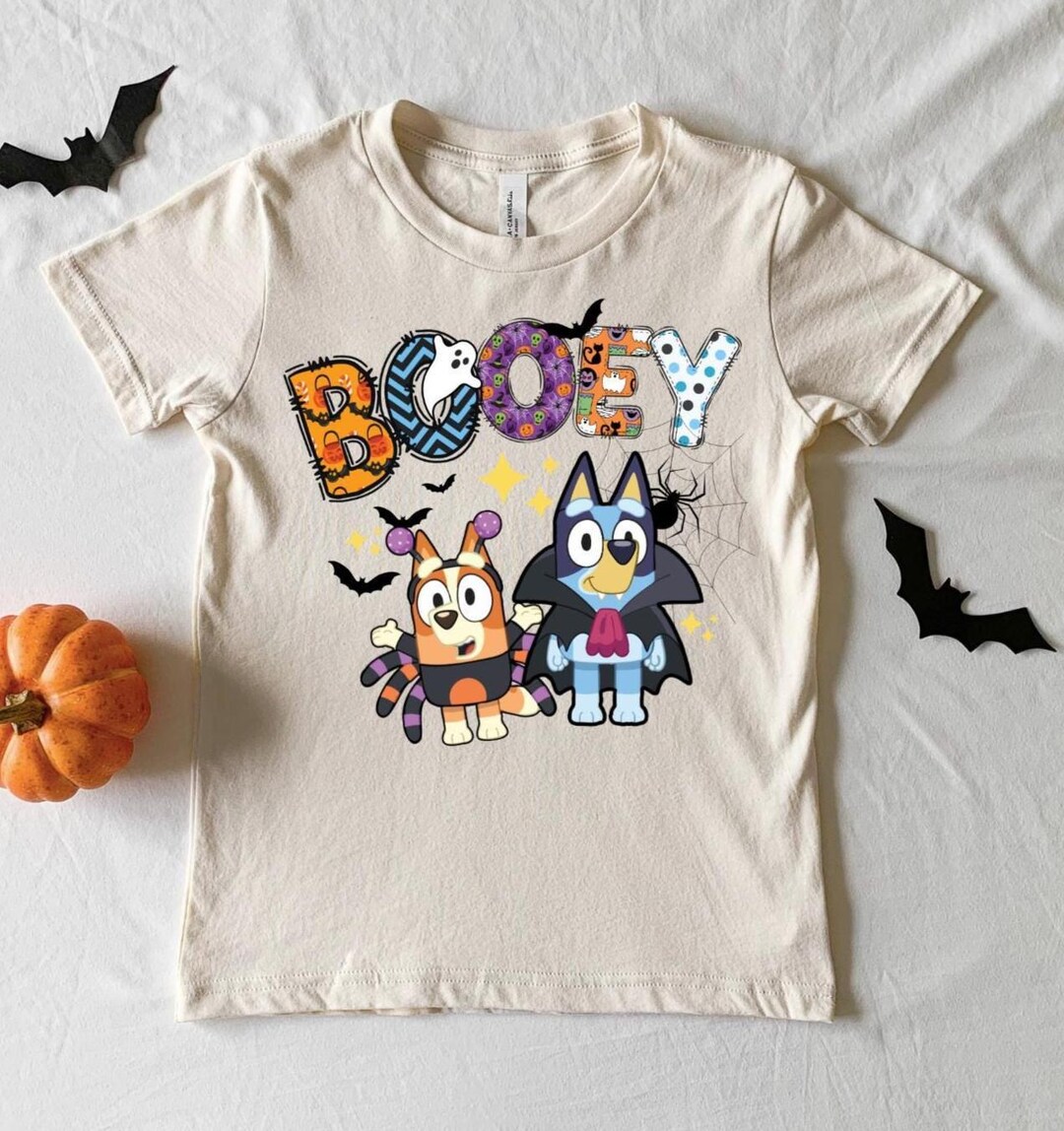 Booey Vampire Bluey Dog and Spider Bingo Halloween Shirt - Cute Spooky ...