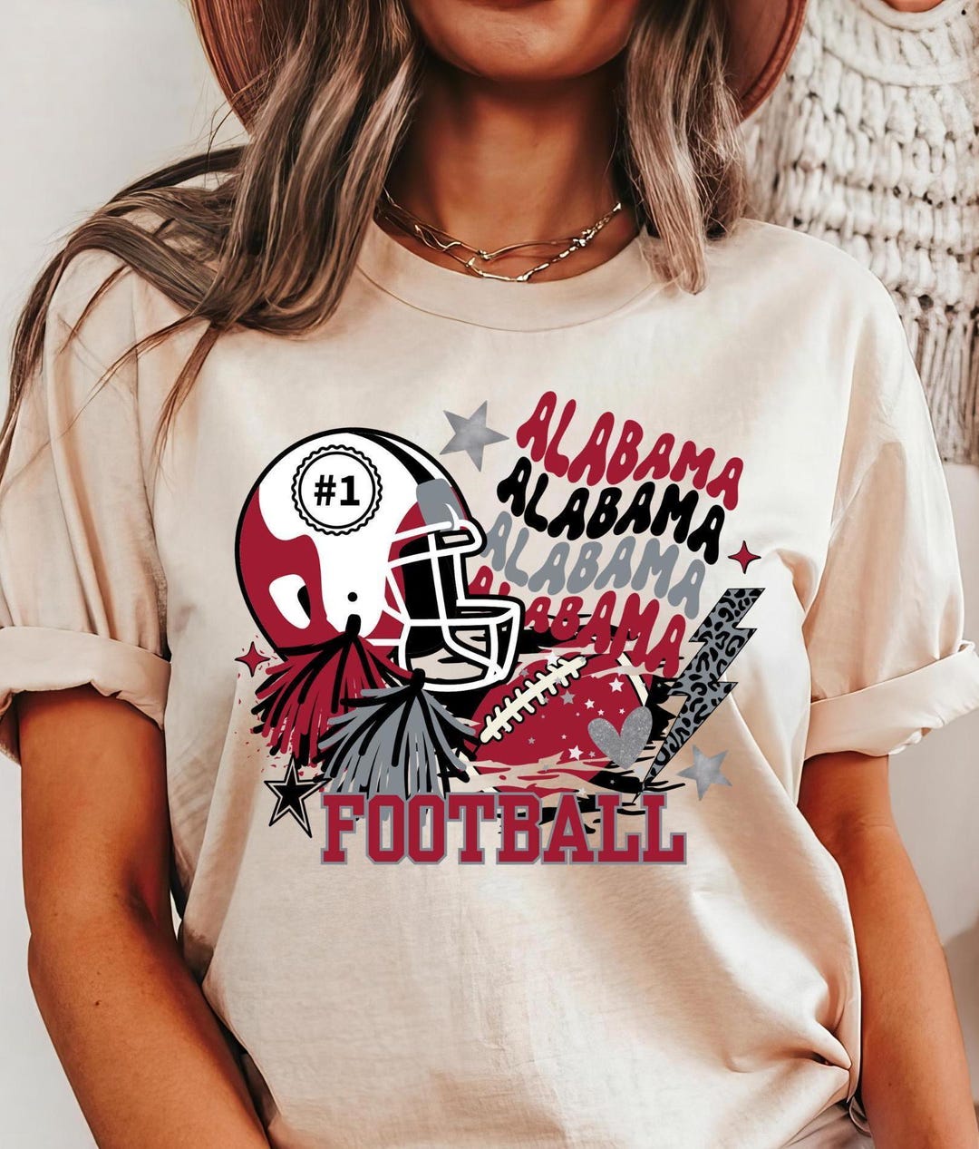 Vintage Alabama Football T-shirt: Retro Varsity Design - Etsy