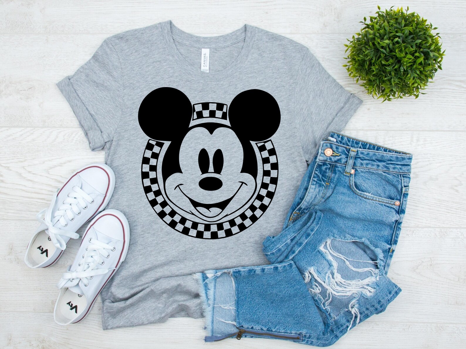 Retro Disney Shirts, Mickey Checkered Shirt, Disney Family Shirts ...