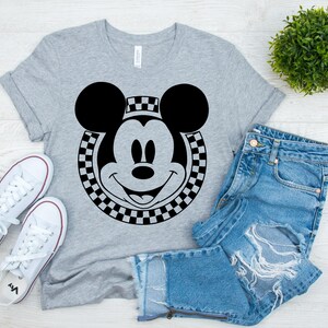 Retro Disney Shirts, Mickey Checkered Shirt, Disney Family Shirts ...