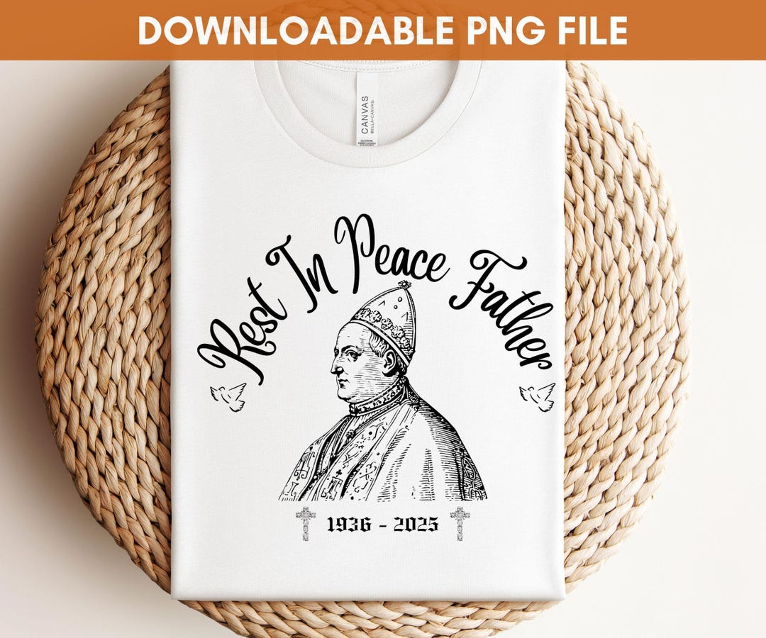 Pope Francis Rest in Peace PNG, Catholic Clipart, Pope Tribute Digital ...