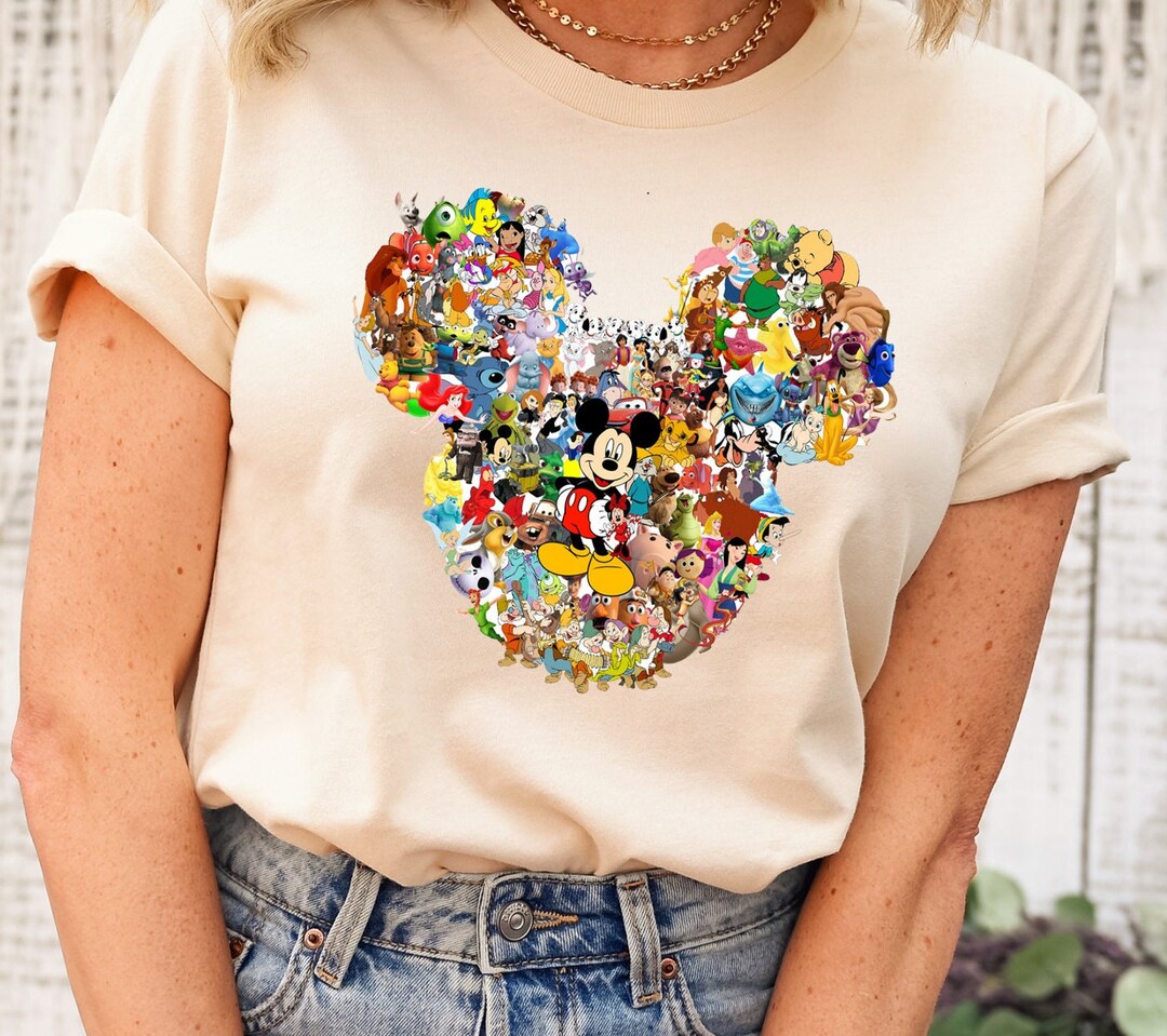All Disney Characters Inside Mickey Ears T-shirt, Disney Themed Gifts ...