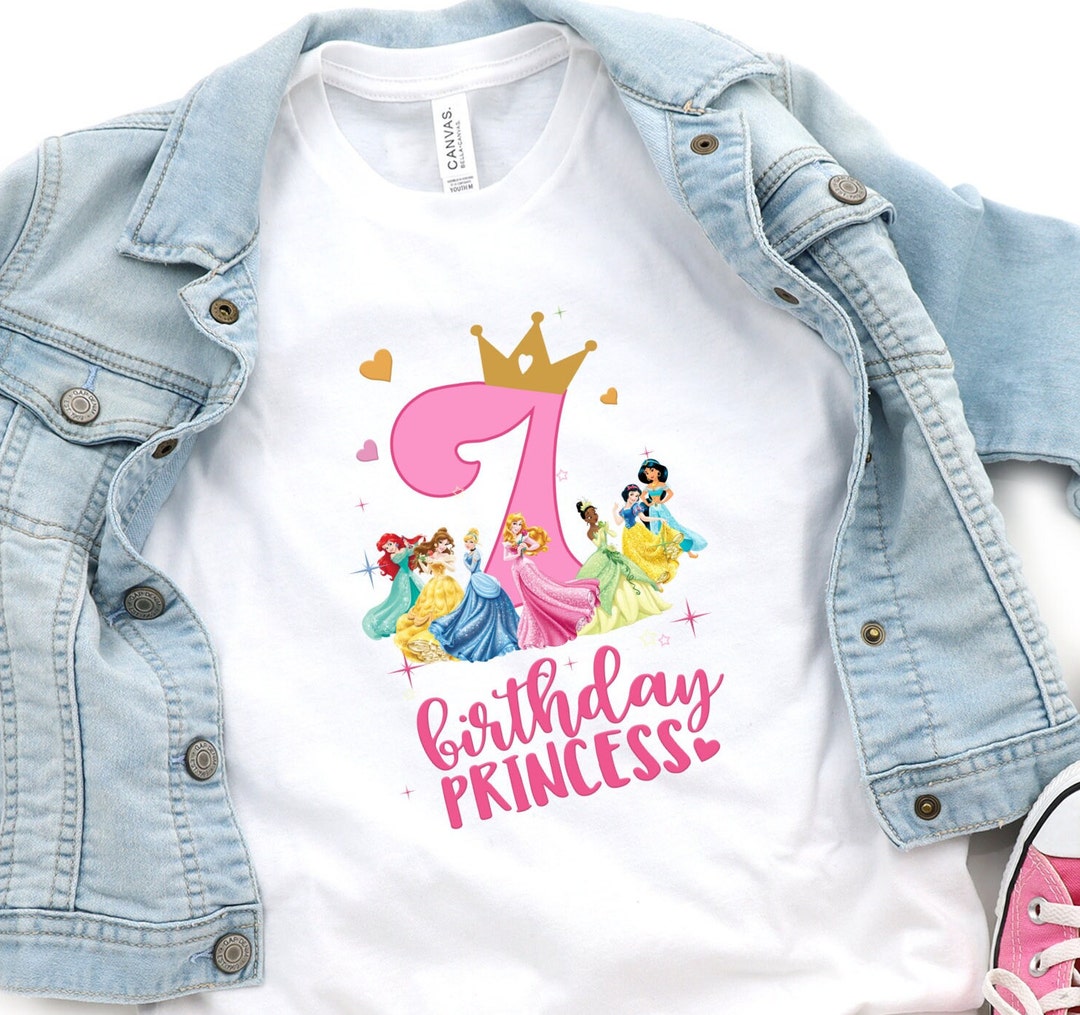 Disney Princess Birthday Shirt, Disney Birthday Shirt, Girl Birthday Shirt, Birthday Shirt ...