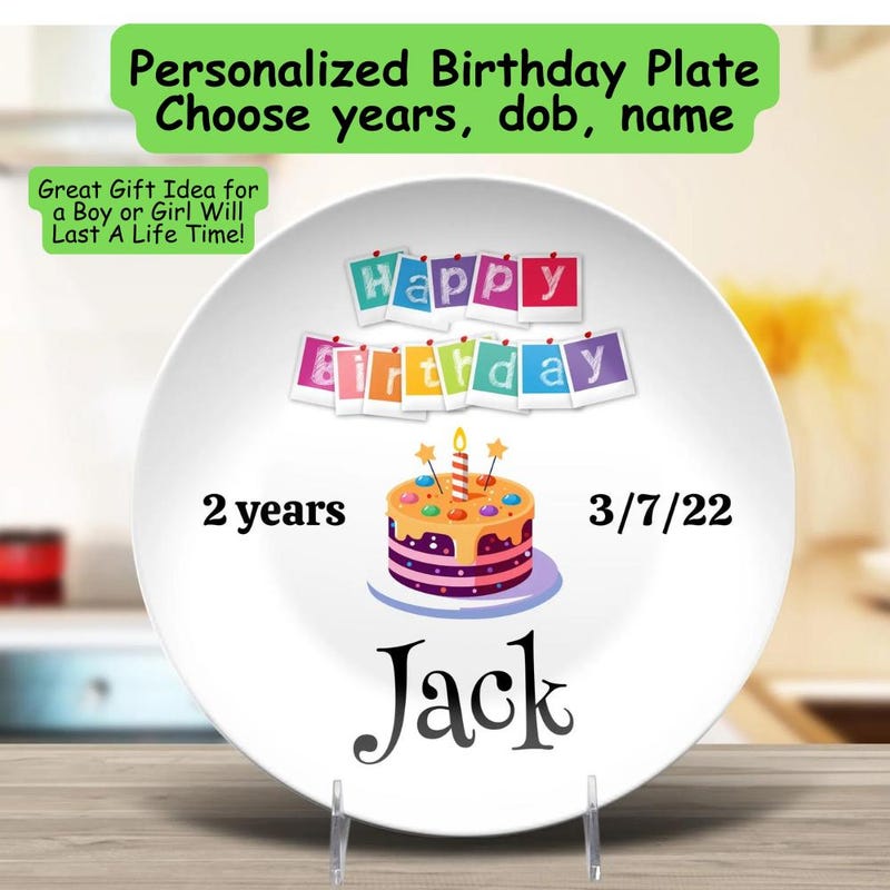 Birthday Plate - Etsy