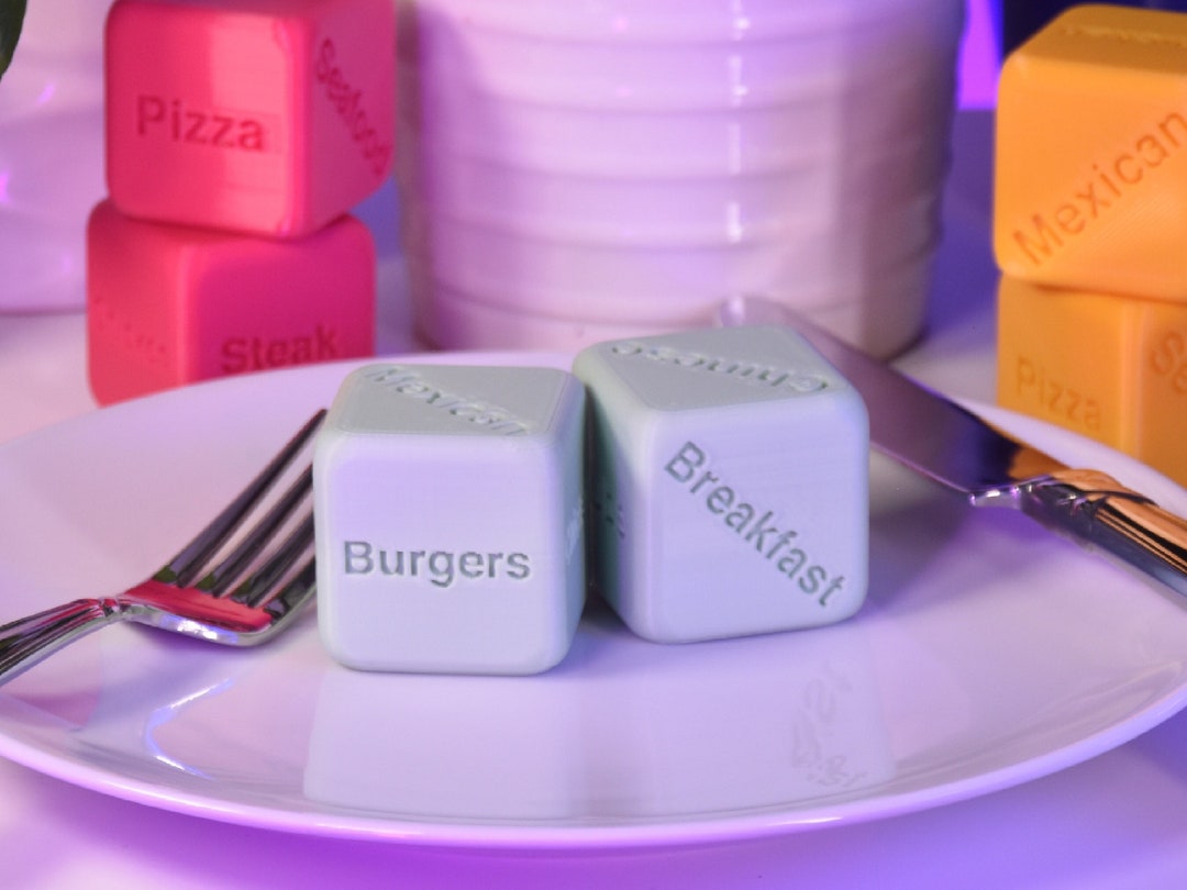 The Dinner Dice | Food Takeout Dice | 2 Dice to Leave Your Next Meal up ...