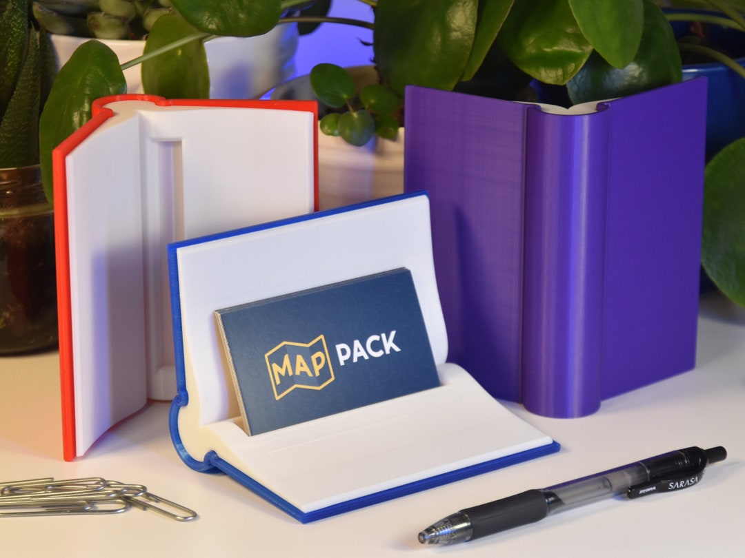 Business Card Open Book Holder | Bookstore | Library | Bookworm ...