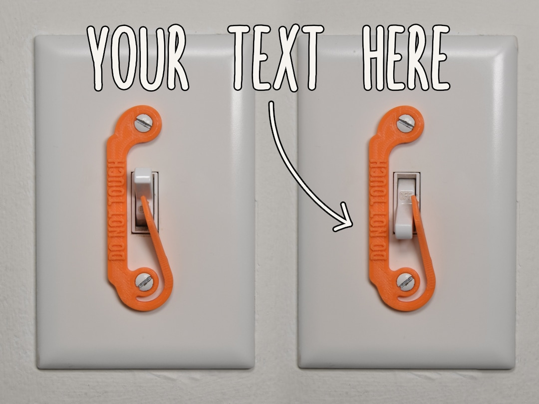 Light Switch Lock Customizable | Switch Label | Custom Text ...