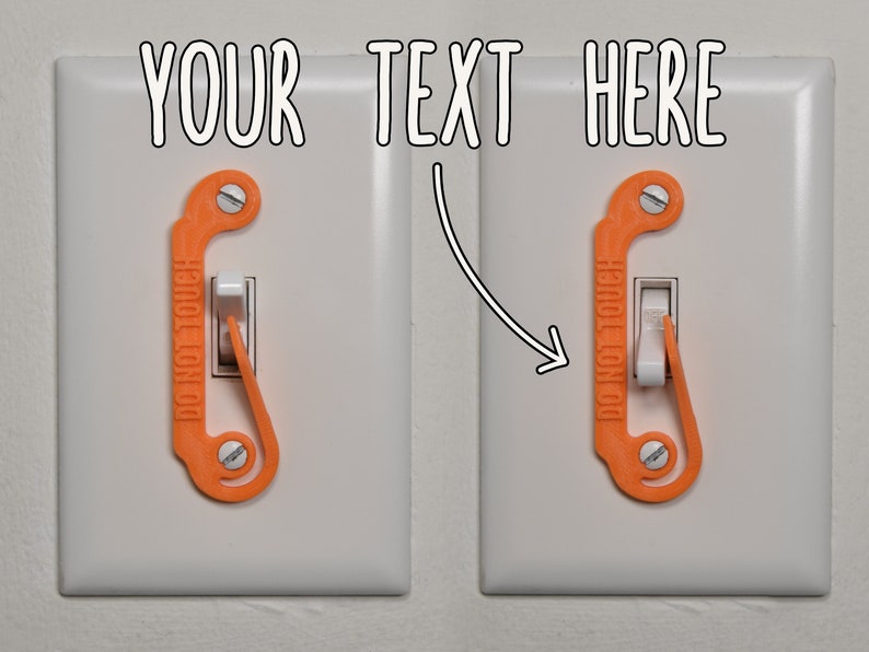 Light Switch Lock Customizable Switch Label Custom Text | Etsy