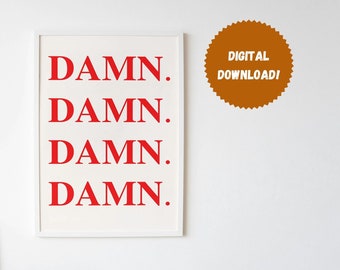 Minimalist Kendrick Lamar Damn Album Cover Printable Art, Digital Print ...