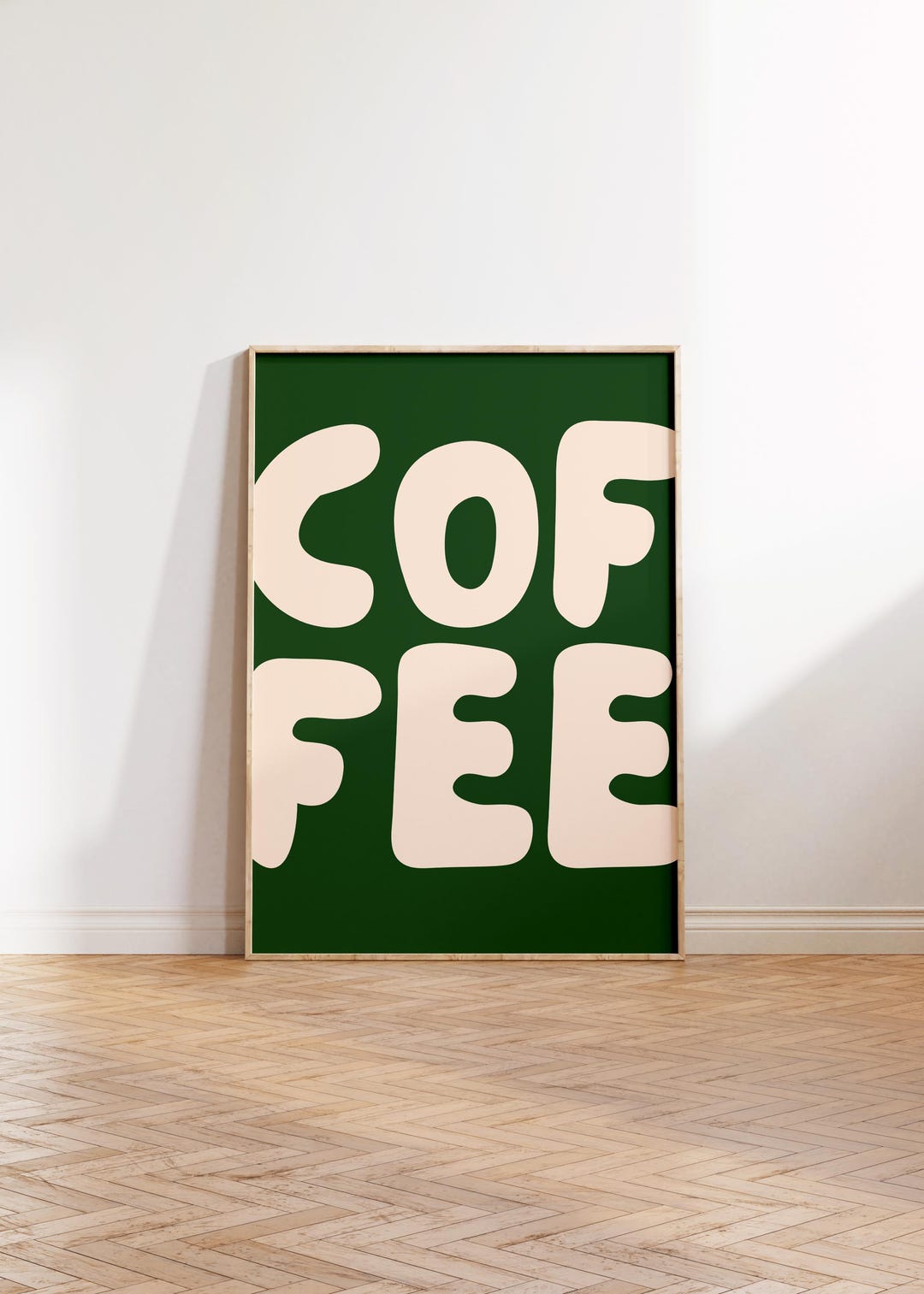 Retro Coffee Print, Coffee Bar Wall Art, Cute Green Coffee Art Print ...