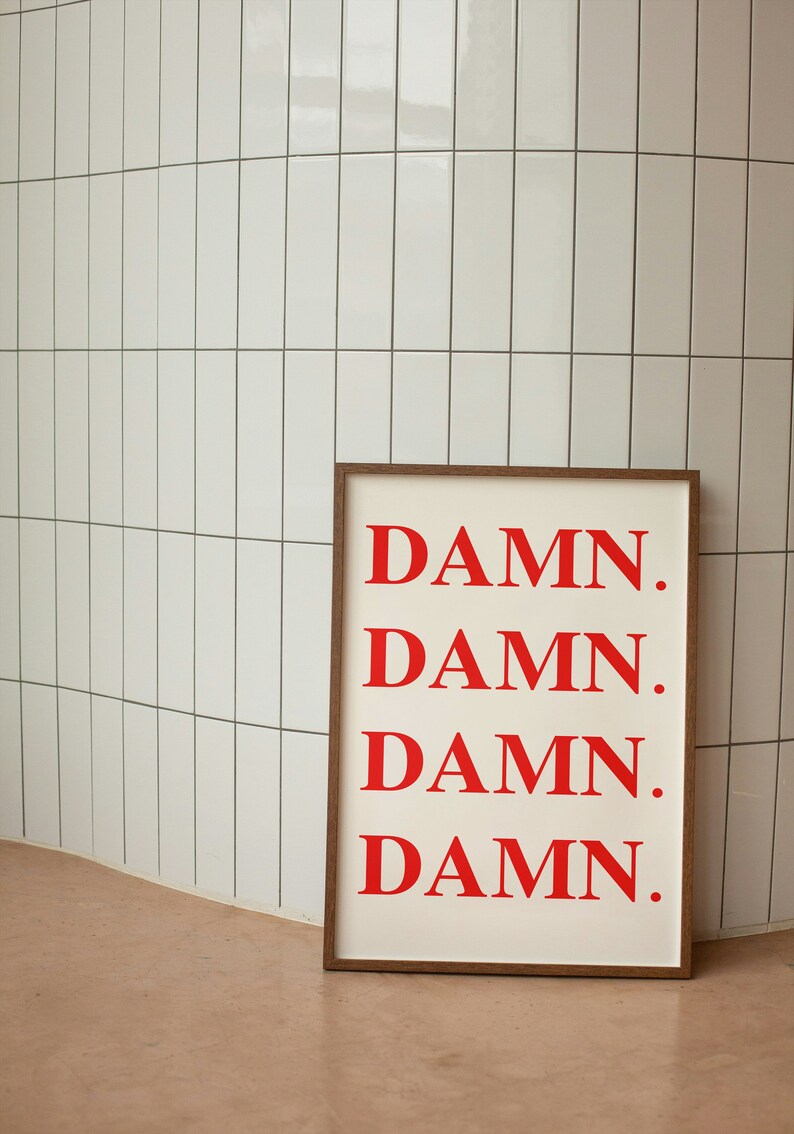 DAMN Digital Print | Kendrick Lamar Digital Download | Typography | Hip ...