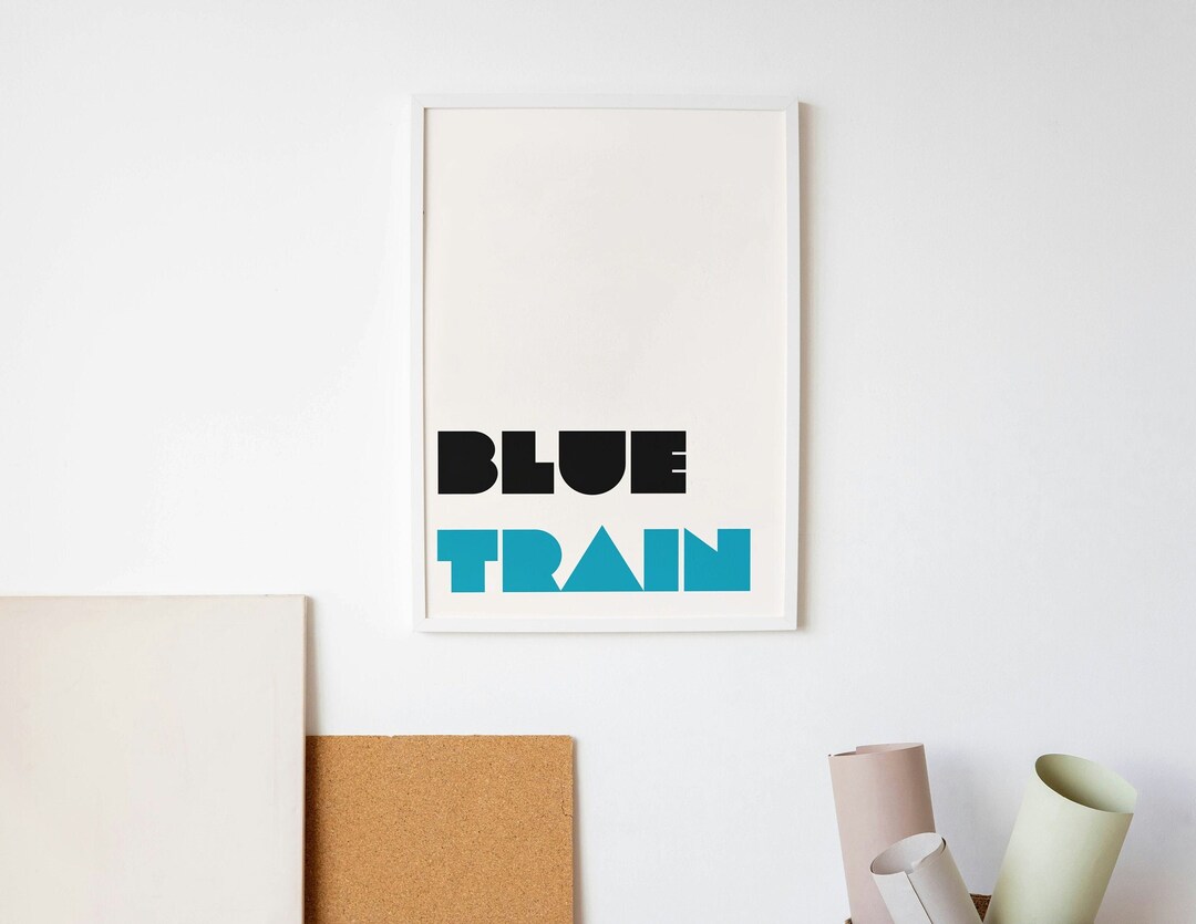 John Coltrane Blue Train Poster | Blue Train | Music Gift | Music Wall ...