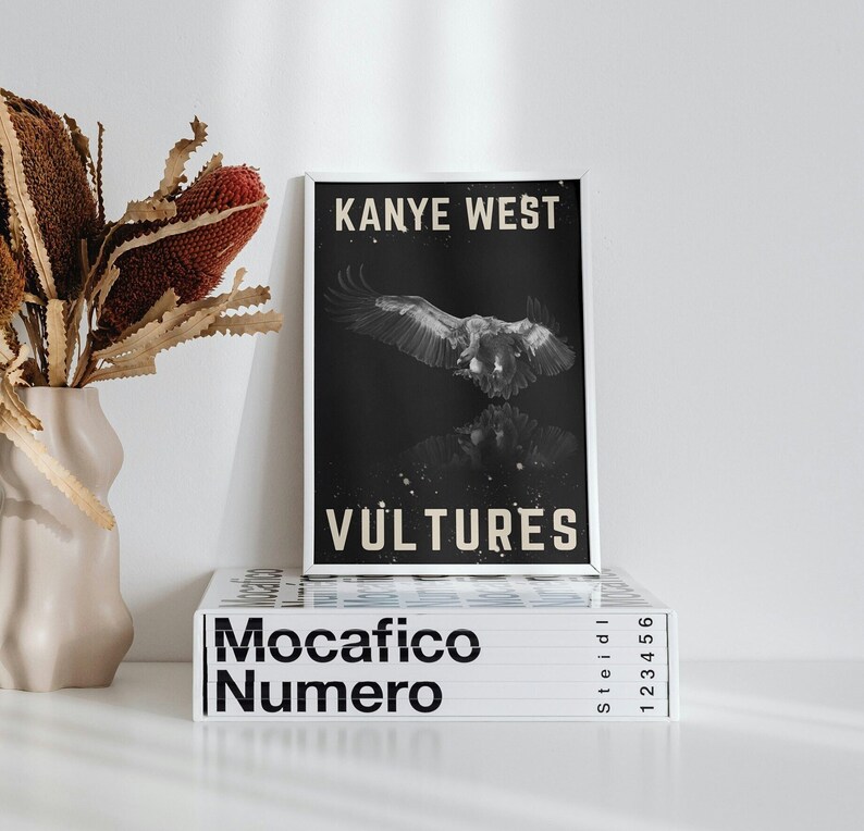 Kanye West Vultures Vol 1 Album Poster | Art Inspired Poster | Music ...