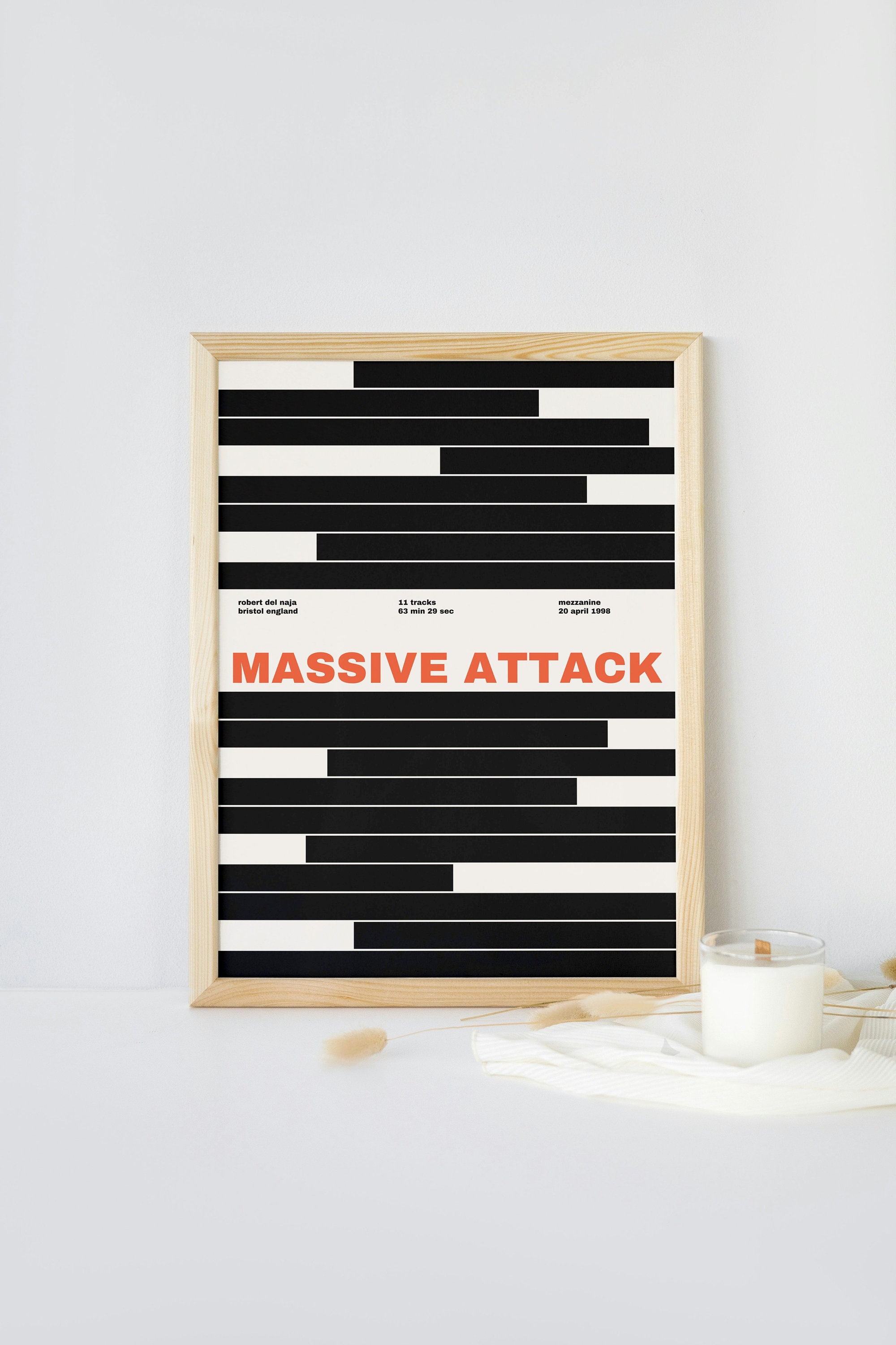 Massive Attack Mezzanine Poster | Vintage | Tour Merch | Music Gift ...