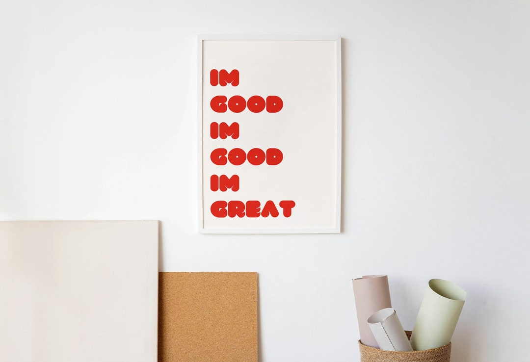 I'm Good I'm Good I'm Great Poster | the Weeknd Print | Typography ...