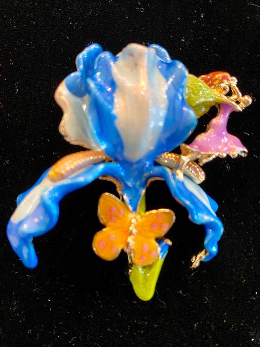 Heidi Daus Iris Flower Pin Brooch - Etsy