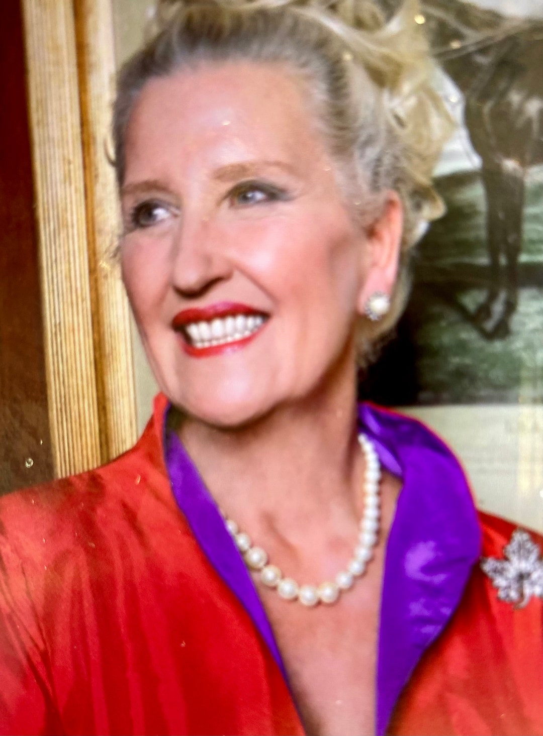 Heidi Daus Pearl Necklace Heidi Daus Red Crystal Pendant Heidi Daus ...