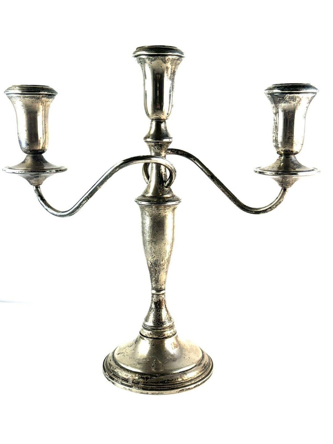 Antique Sterling Silver Candelabra 3 Light / Candle 11 Convertible ...