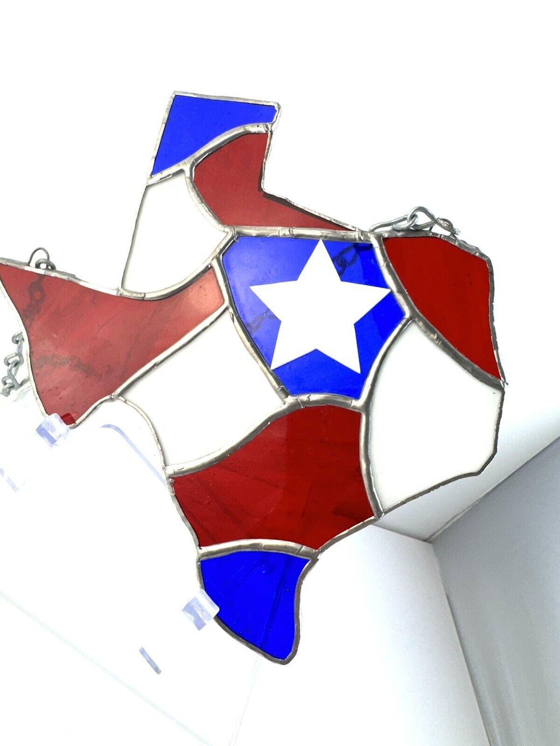 Large Texas Star Stained Glass Window Hanging Sun Catcher - Etsy