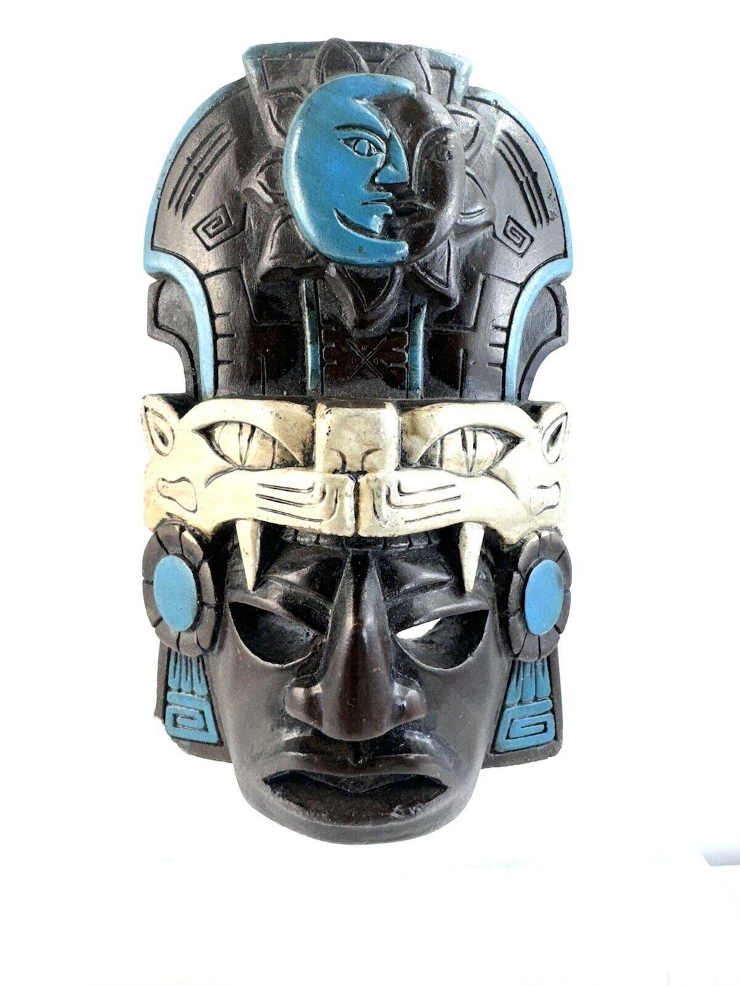 Aztec Lunar Eclipse Mask Plaster Wall Décor for Posperity - Etsy