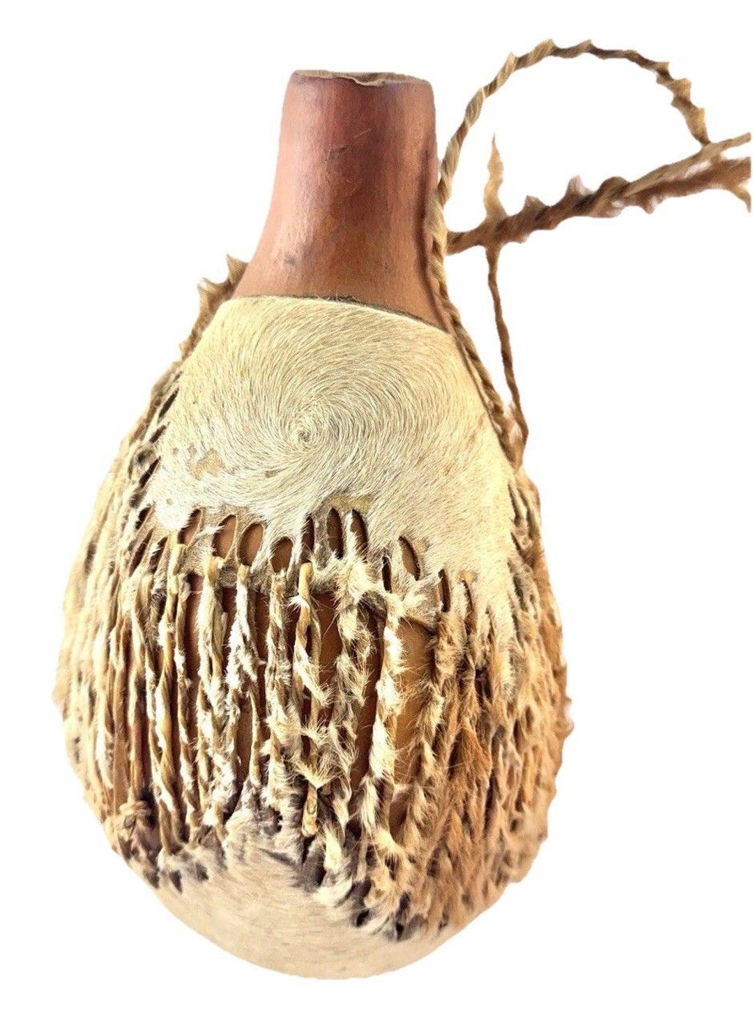 Vintage African Milk Mala Calabash Goat Hide Gourd Kenya Massai - Etsy