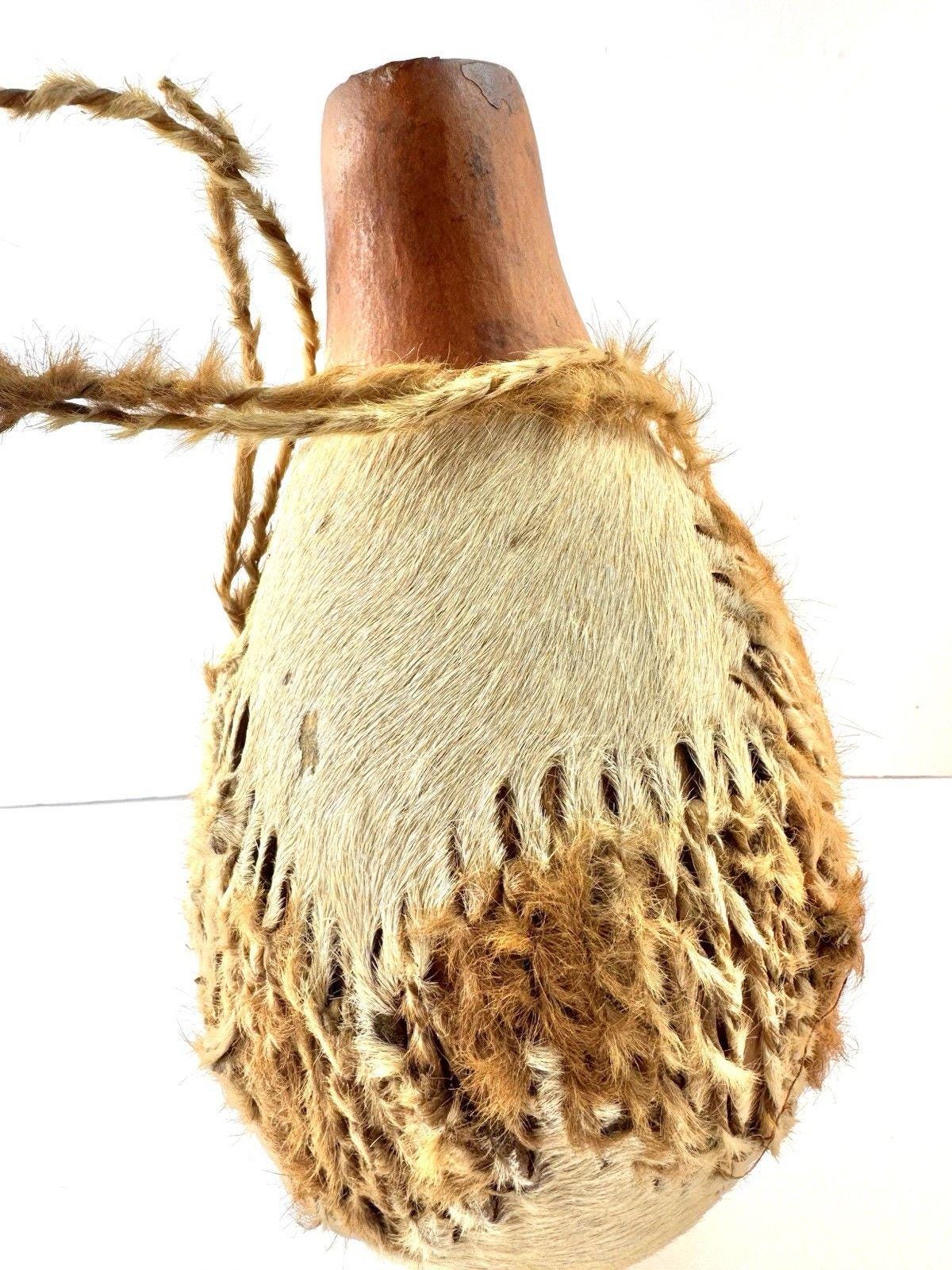 Vintage African Milk Mala Calabash Goat Hide Gourd Kenya Massai - Etsy