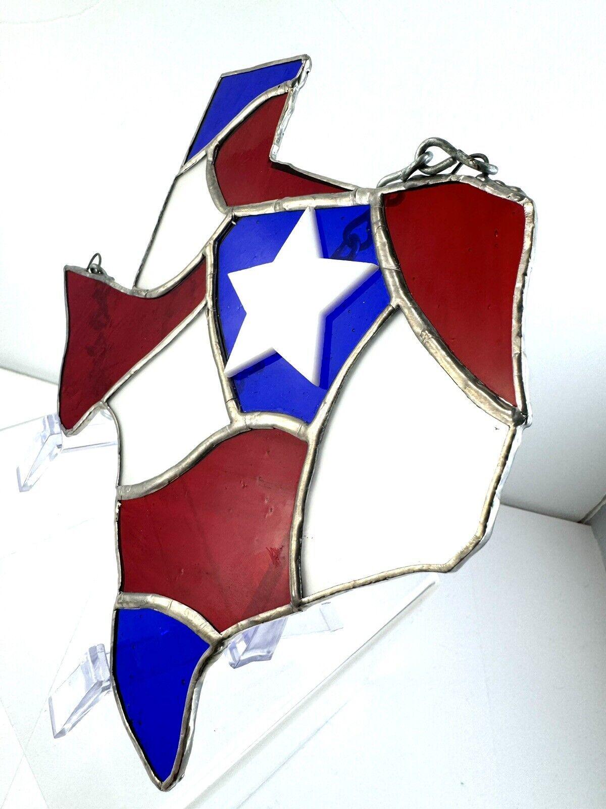 Large Texas Star Stained Glass Window Hanging Sun Catcher - Etsy